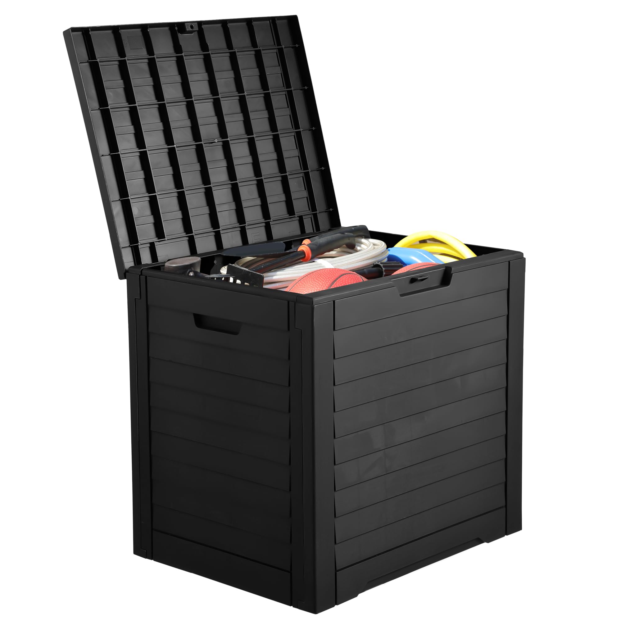 YITAHOME 31 Gallon Outdoor Storage Box, Waterproof Resin Deck Box and ...