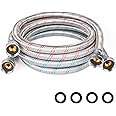 Amazon.com: KEOKLE Stainless Steel Washing Machine Hoses 5FT Universal ...