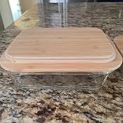 Amazon.com: Bambooware Glass Tupperware with Lids | Non Plastic Storage ...