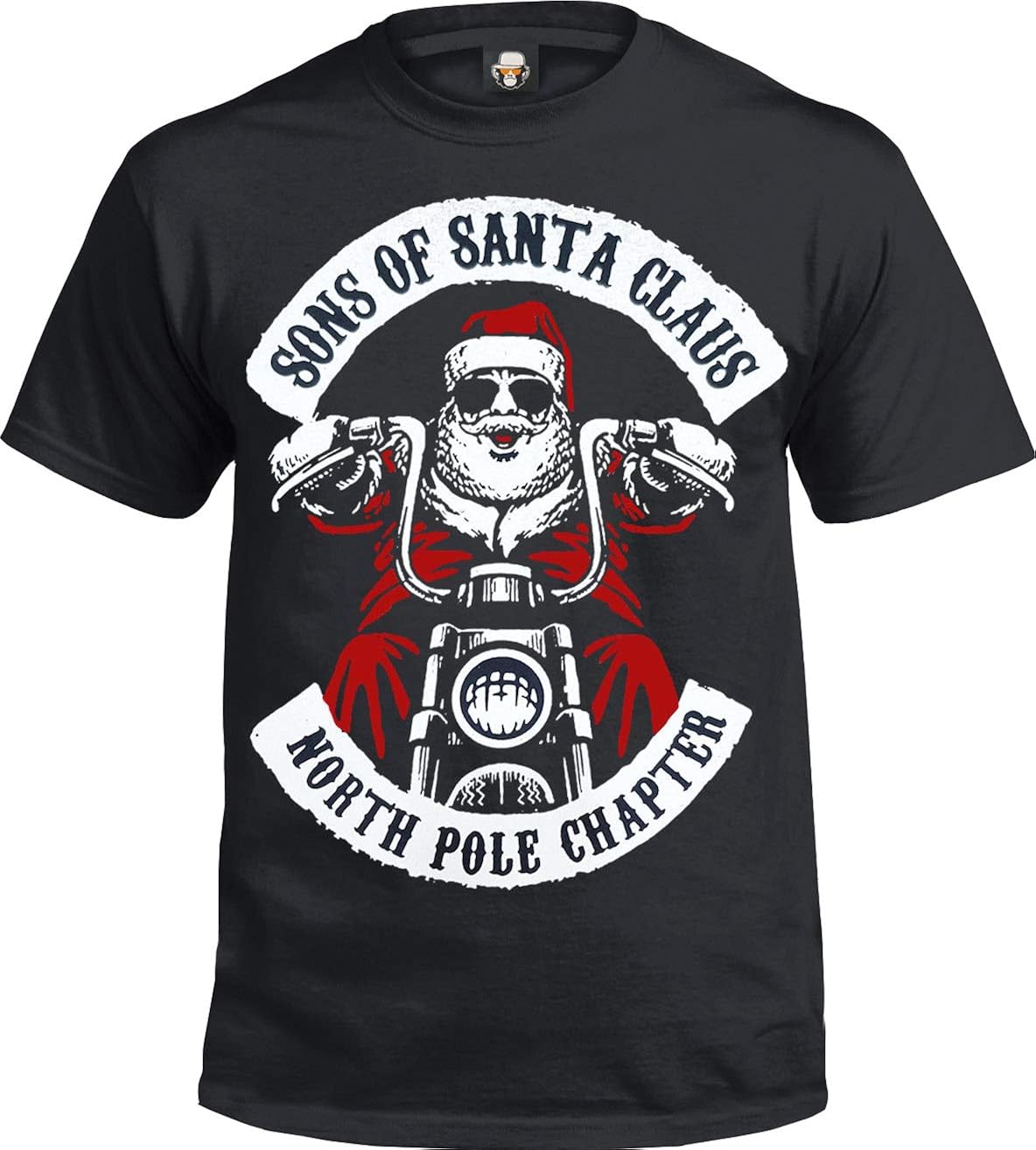 Sons of Santa Men's T-Shirt Kids Funny Biker Decembeard Fancy Xmas ...