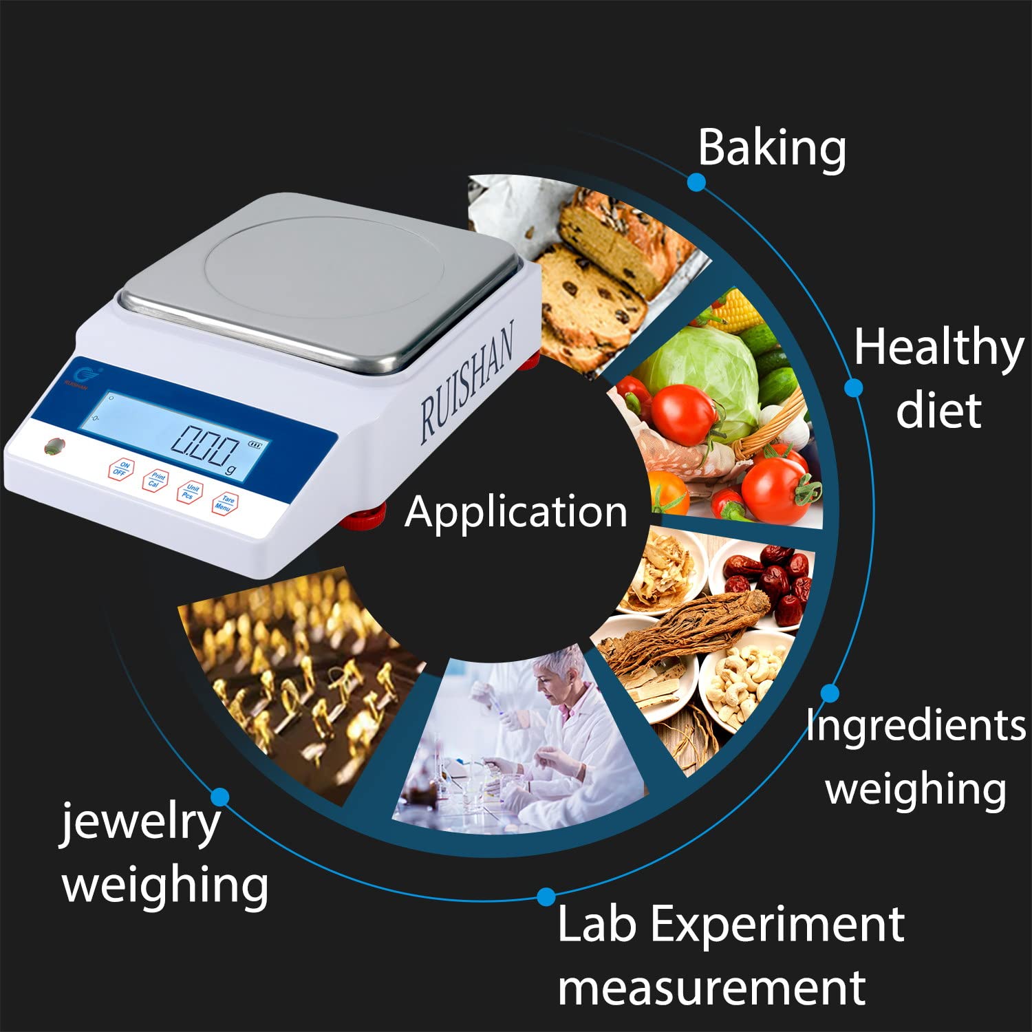 RUISHAN Lab Scale 1000gx0.01g Accurate Analytical Balance Digital ...