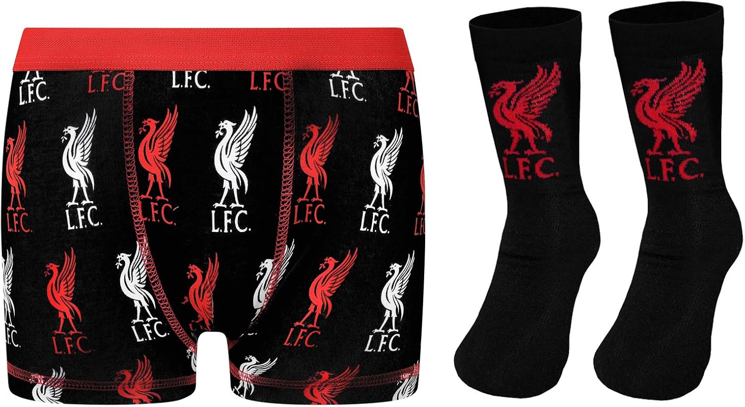 Liverpool FC Official Football Gift Set Boys Socks & Boxer Shorts ...