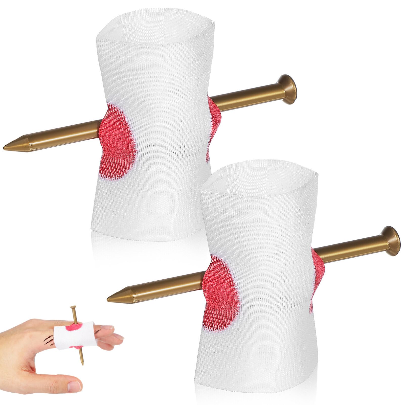Toyvian 2 Pcs Halloween Pranks Props Nail in Your Finger Fake Props ...