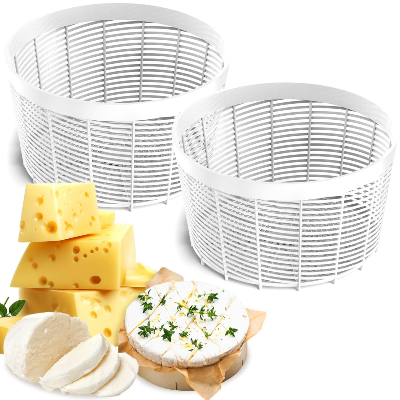 Mua Grand Way 2 PCS Cheese Making Semi Soft and Soft Cheese Molds for 0 ...