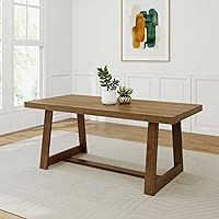 Amazon.com - Plank+Beam 72 Inch Dining Table, Solid Wood Kitchen Table ...
