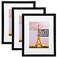 Amazon.com - upsimples 8.5x11 Picture Frame Set of 3, Made of High Definition Glass for 6x8 with ...
