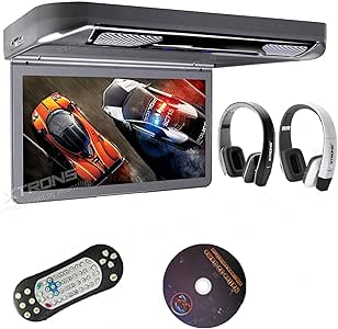Amazon.com: XTRONS Grey 13.3" HD 1080P Video Car MPV Roof Flip Down ...