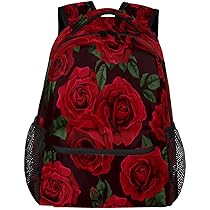 シーリングライト ALAZA Red Rose Flower Floral Large Backpack for Women Girls ...
