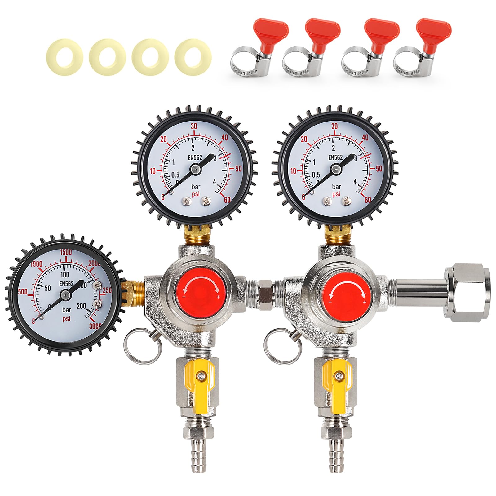 Imaictuu Two System CO2 Regulator Dual Output Keg Regulator Beer ...