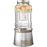 Amazon.com | Circleware Breeze Glass Beverage Dispenser with Base Metal ...