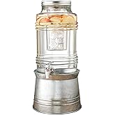 Amazon.com | Circleware Breeze Glass Beverage Dispenser with Base Metal ...