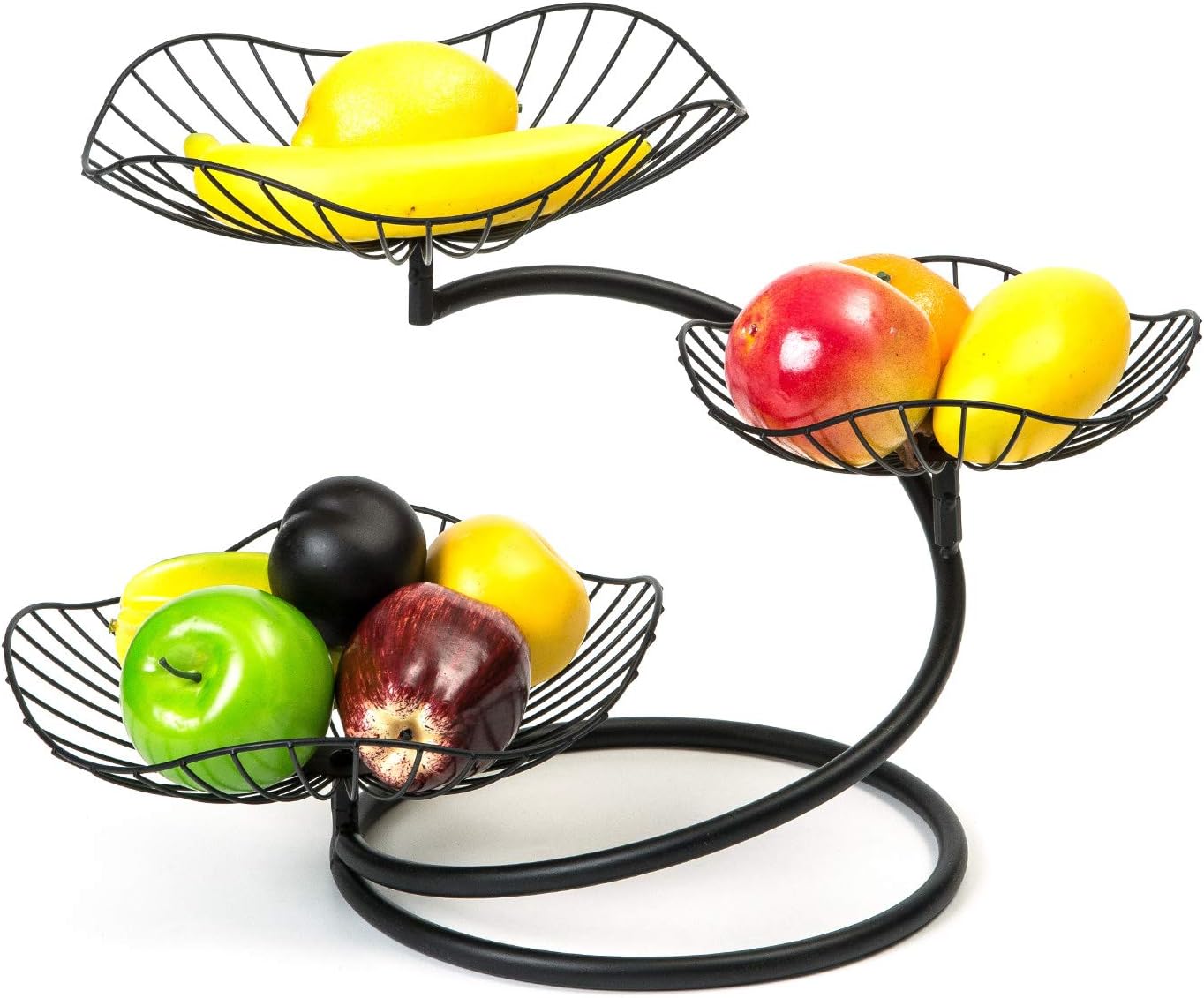mossFlos 3-Tier Fruit Baskets, Decorative Fruit Bowls Stand, Fruit ...