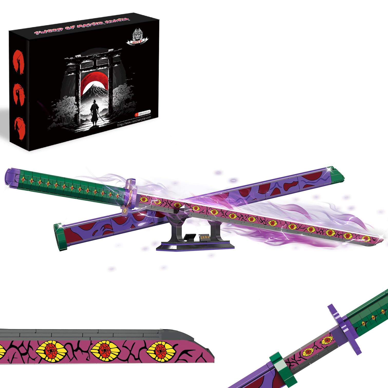 INRATELL Sword Building Blocks Set with Scabbard and Stand, Role Plays ...