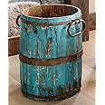 Amazon.com: Black Forest Décor Santa Fe Turquoise Decorative Bucket ...