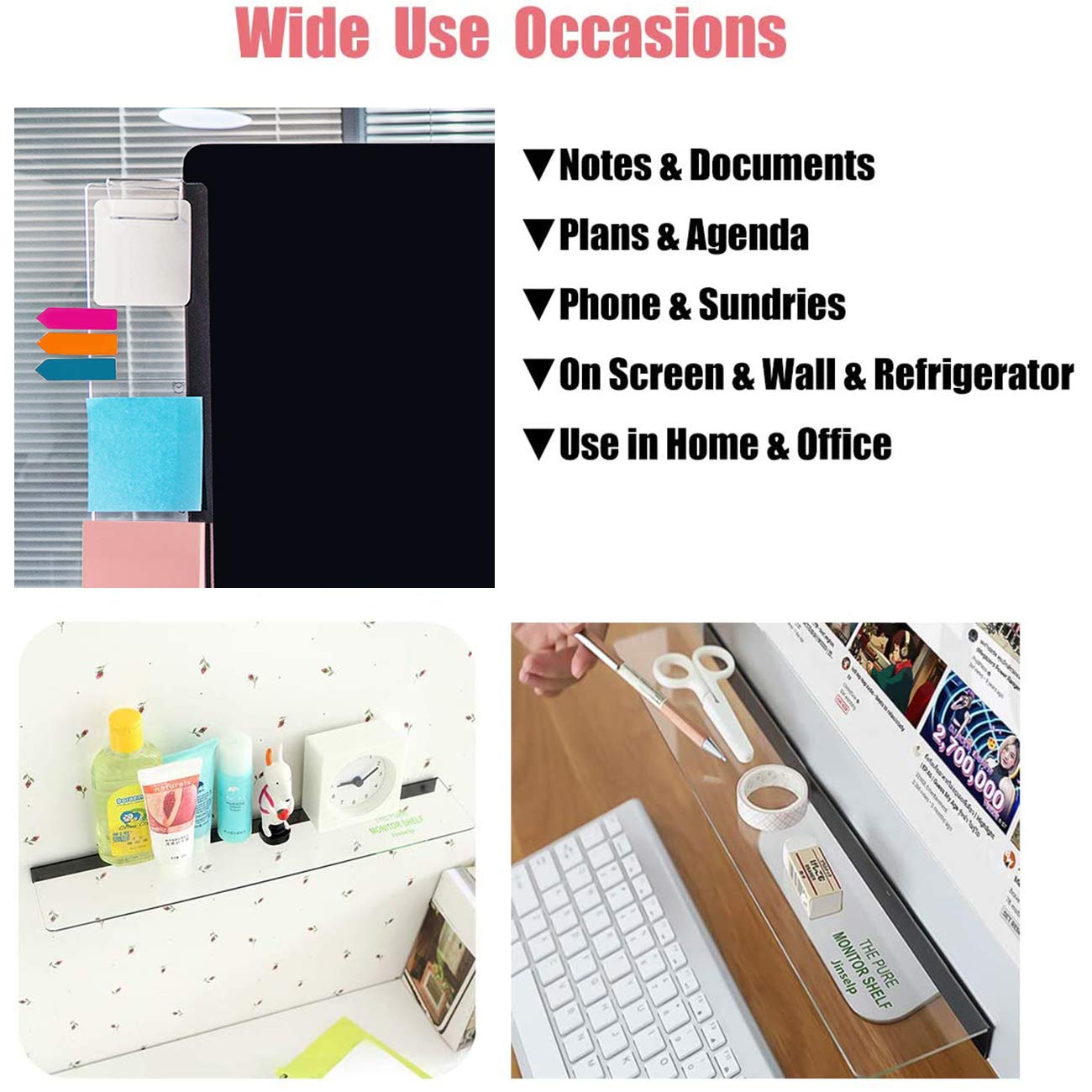 Mua Monitor Memo Board,3 Pcs Acrylic Message Memo Boards Note Pad Phone ...