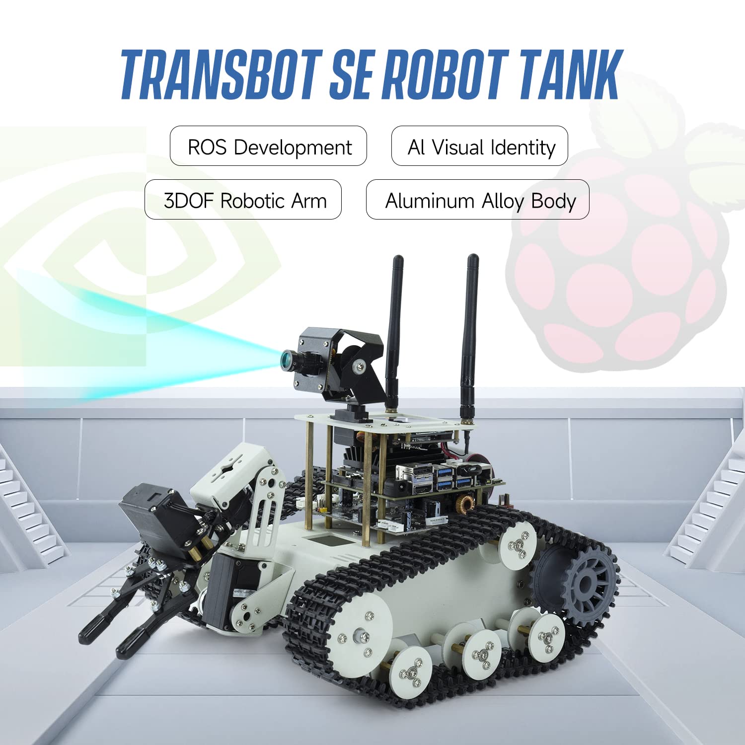 Mua Yahboom Raspberry Pi 5 Robot Track Tank Car Kit with Robotic Arm ...