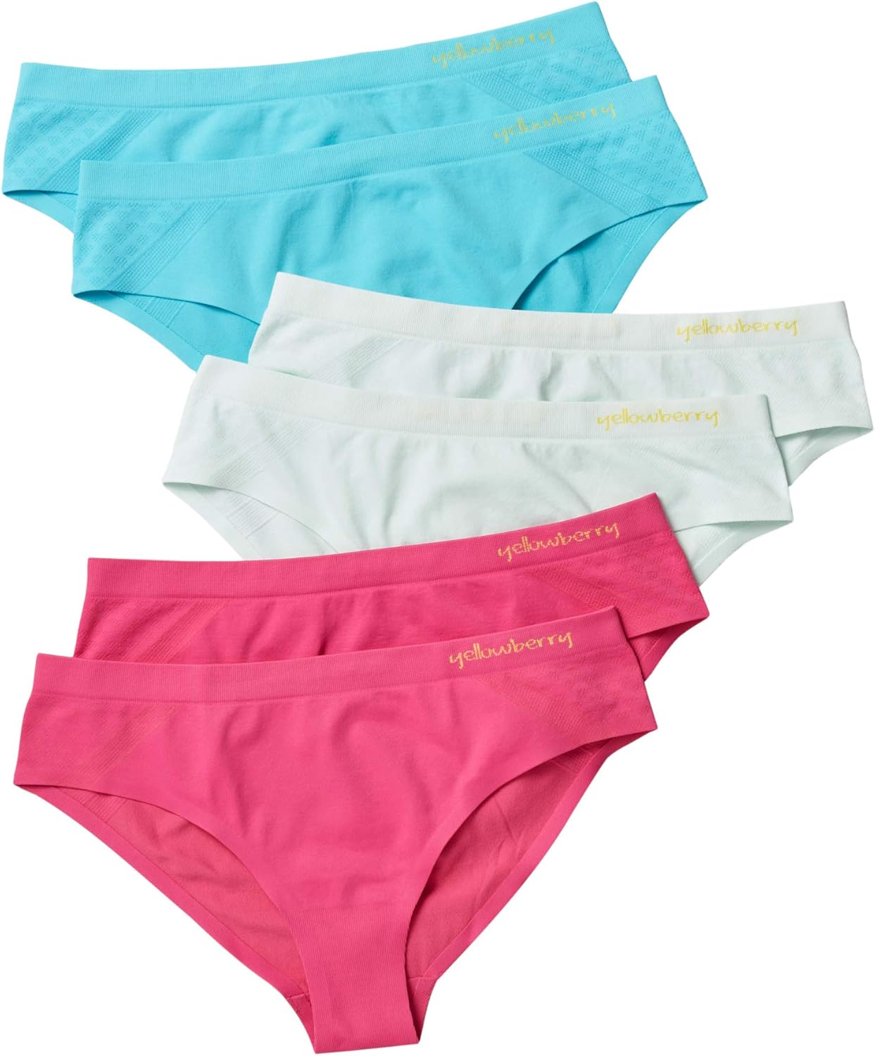Yellowberry - Paquete de 6 ropa interior sin costuras para niñas de ...