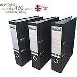 Eastlight A4 Extra Strong Black Lever Arch Files Plastic on Board ...