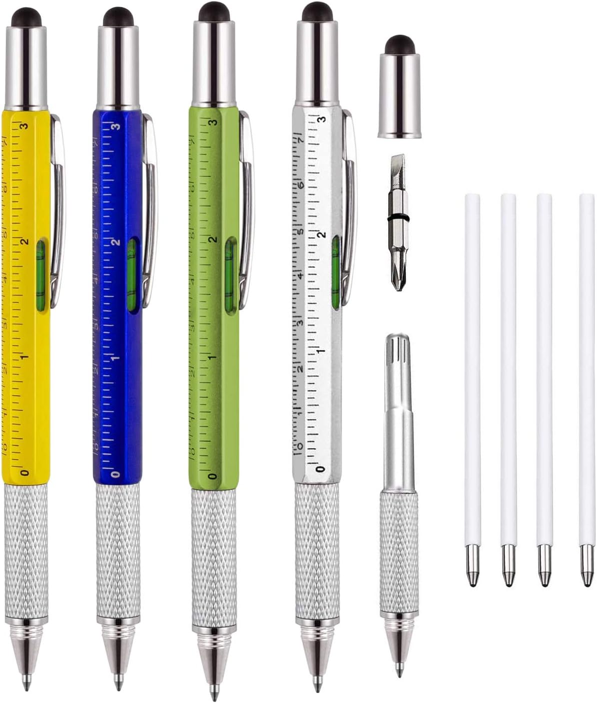 Amazon.com : 4 Pcs Multitool Pen Gifts for Men, 6 in 1 Cool Gadget with ...
