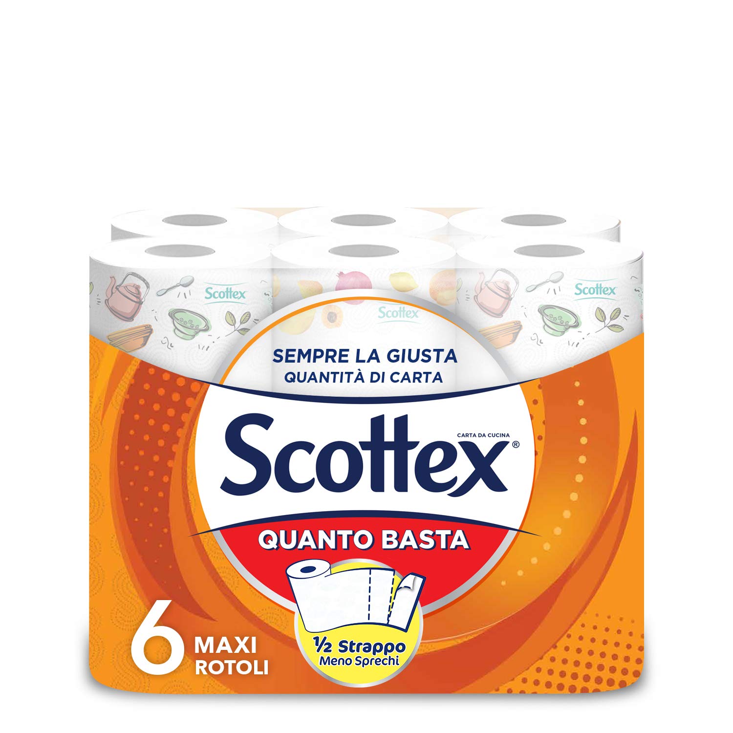 Scottex Enough Option Half Strap Maxi, 6 Rolls: Amazon.co.uk: Health ...