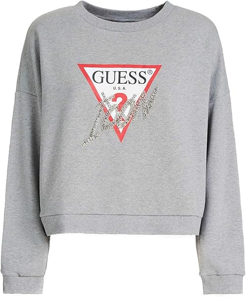 GUESS Women's Icon Fleece Hooded Sweatshirt : Amazon.co.uk: Clothing