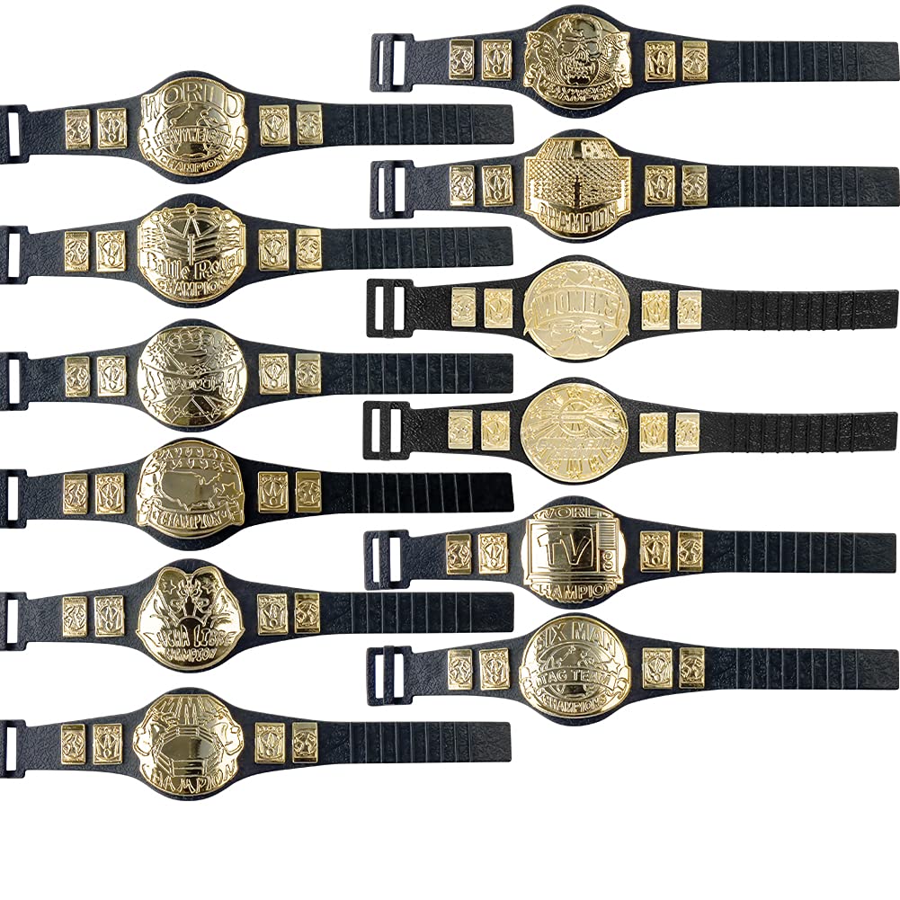 Mua Set of 12 Wrestling Action Figure Championship Belts for WWE & AEW ...