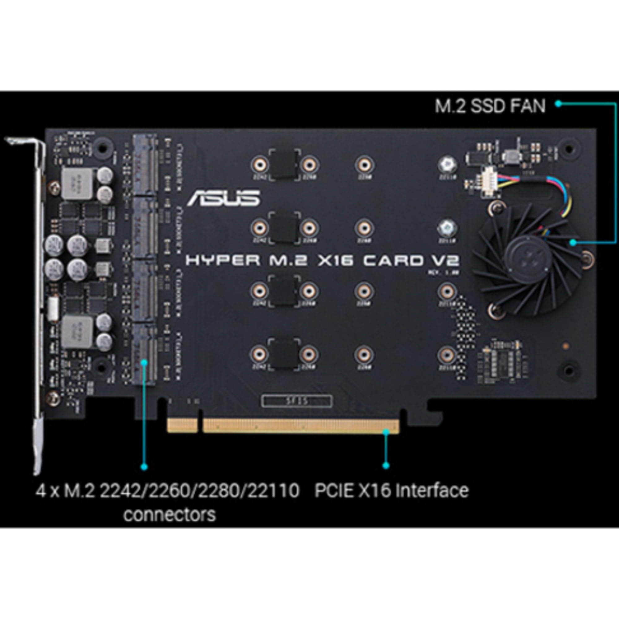 Mua ASUS Hyper M.2 X16 PCIe 3.0 X4 Expansion Card V2 Supports 4 NVMe M ...