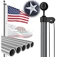 Amazon.com : FFILY Heavy Duty Flag Pole, 20 FT 12 Gauge Extra Thick ...