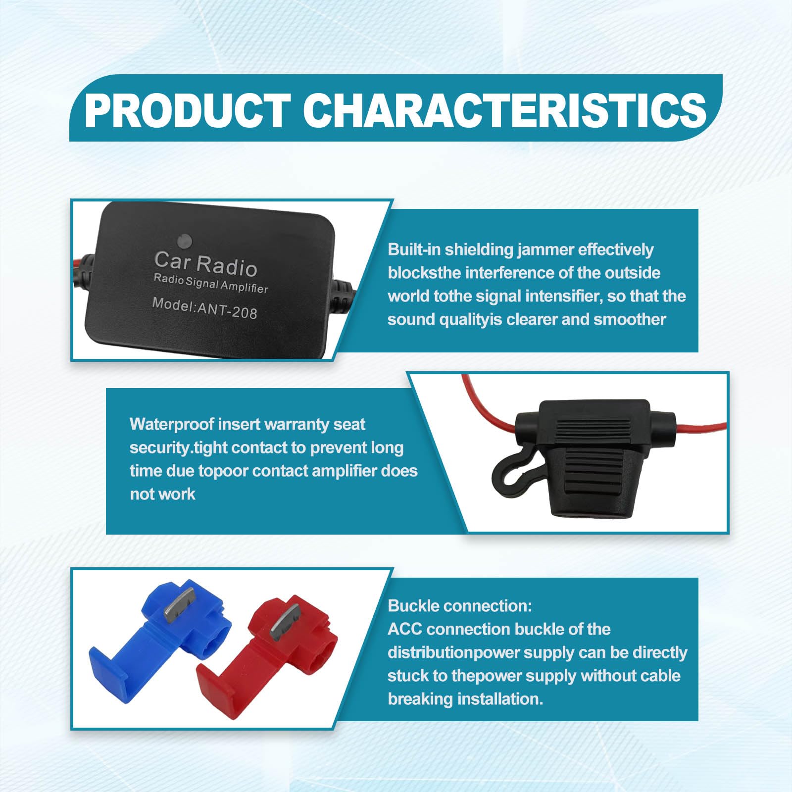 Mua 12V Car Antenna Booster 25 db Universal Car Radio Aerial Antenna ...