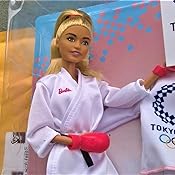 Barbie Olympic Games Tokyo 2020 Karate Doll with Karate Uniform, Tokyo 2020 Jacket, Medal ...