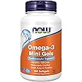 Amazon.com: NOW Supplements, Omega-3 Mini Gels, 180 EPA / 120 DHA ...