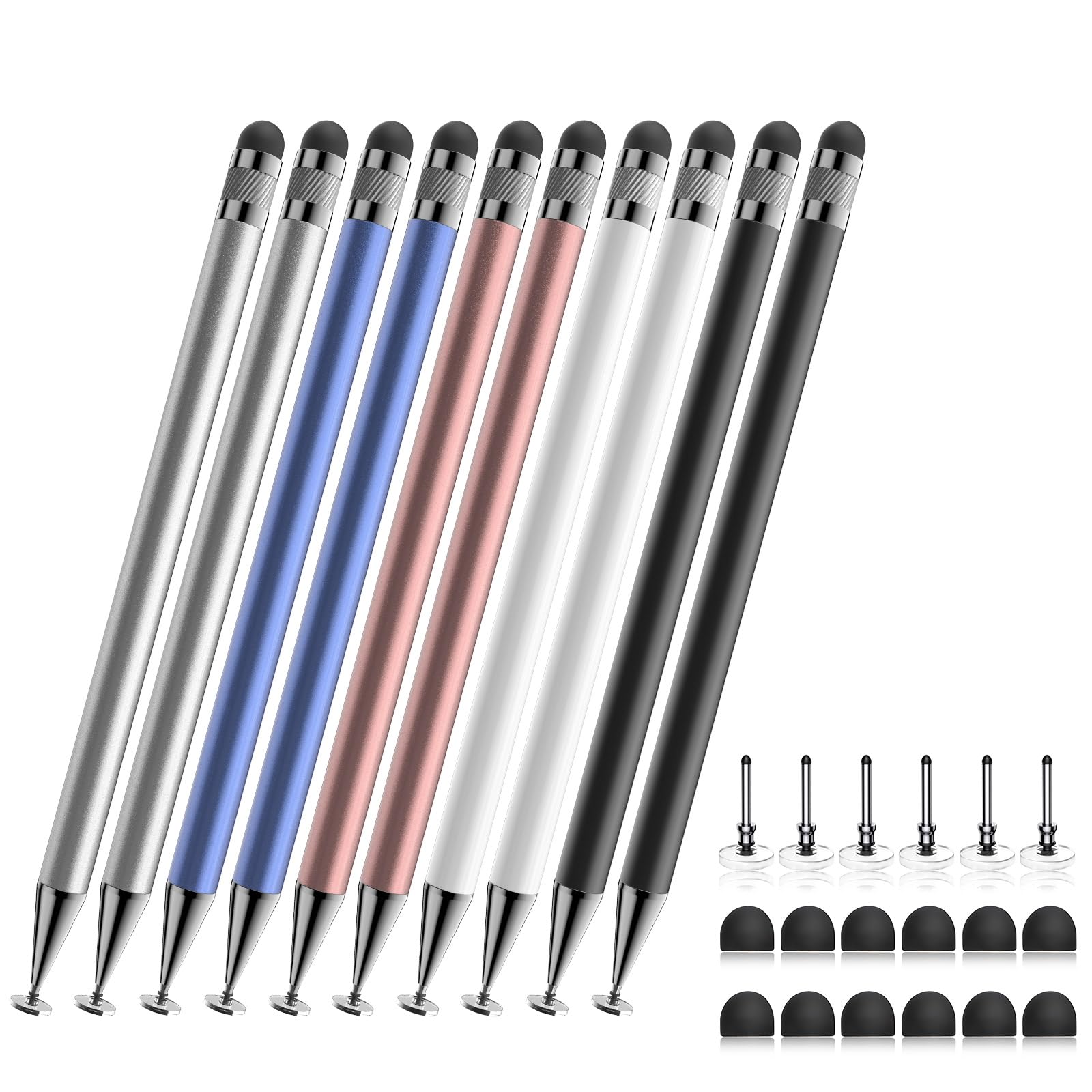 Stylus (10 Pcs),2-in-1 Stylus Pen for Touch Screen,High Precision and ...