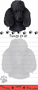 Amazon.com : E&S Pets Magnetic Die-Cut Notepad, Poodle, Black : Pet ...