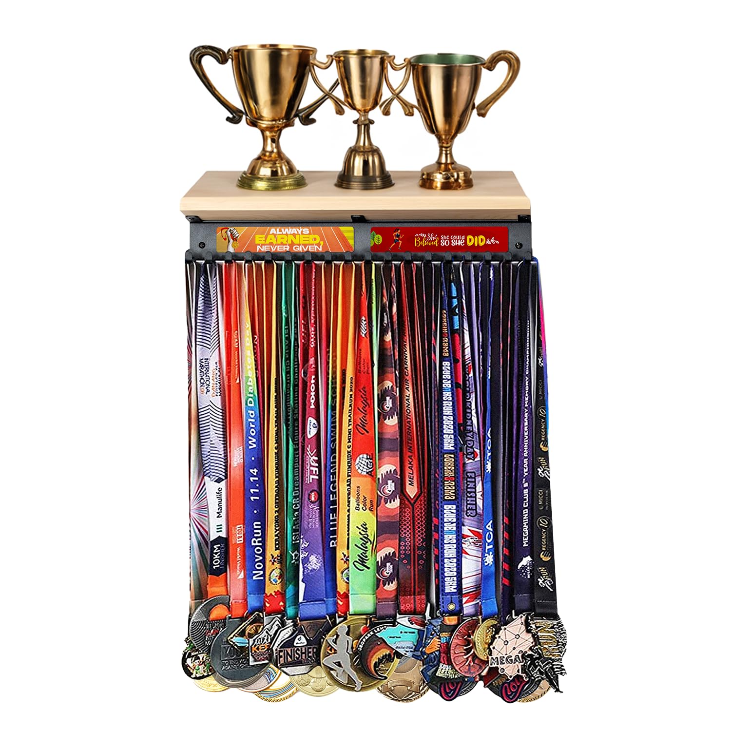 Mua Beaux Creatives Medal Hanger Display with Shelf, 18 Hooks can Hold ...