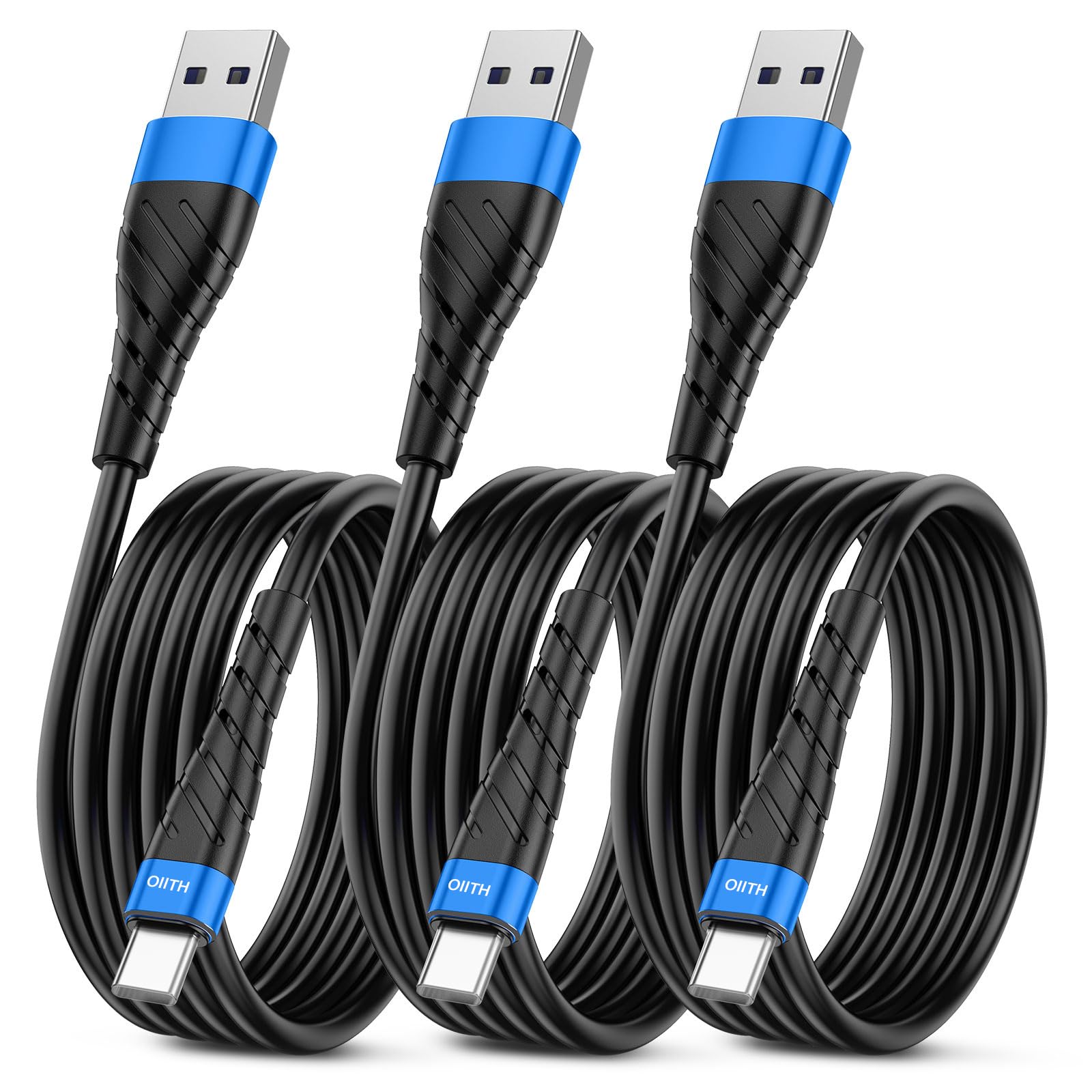 OIITH USB C Cable, USB A to USB C 3A Fast Charging (10FT 3Pack) Phone ...