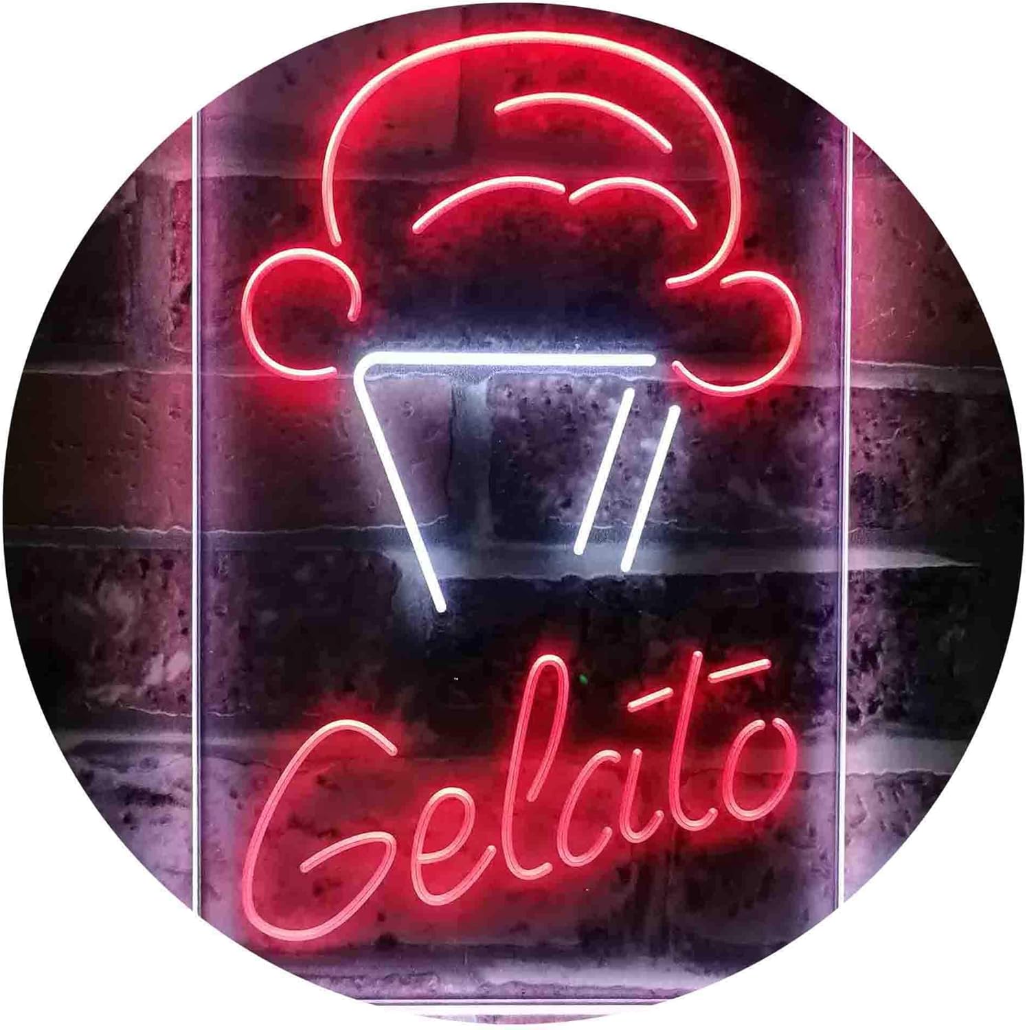 Amazon.com: ADVPRO Gelato Ice Cream Shop Dual Color LED Neon Sign White ...