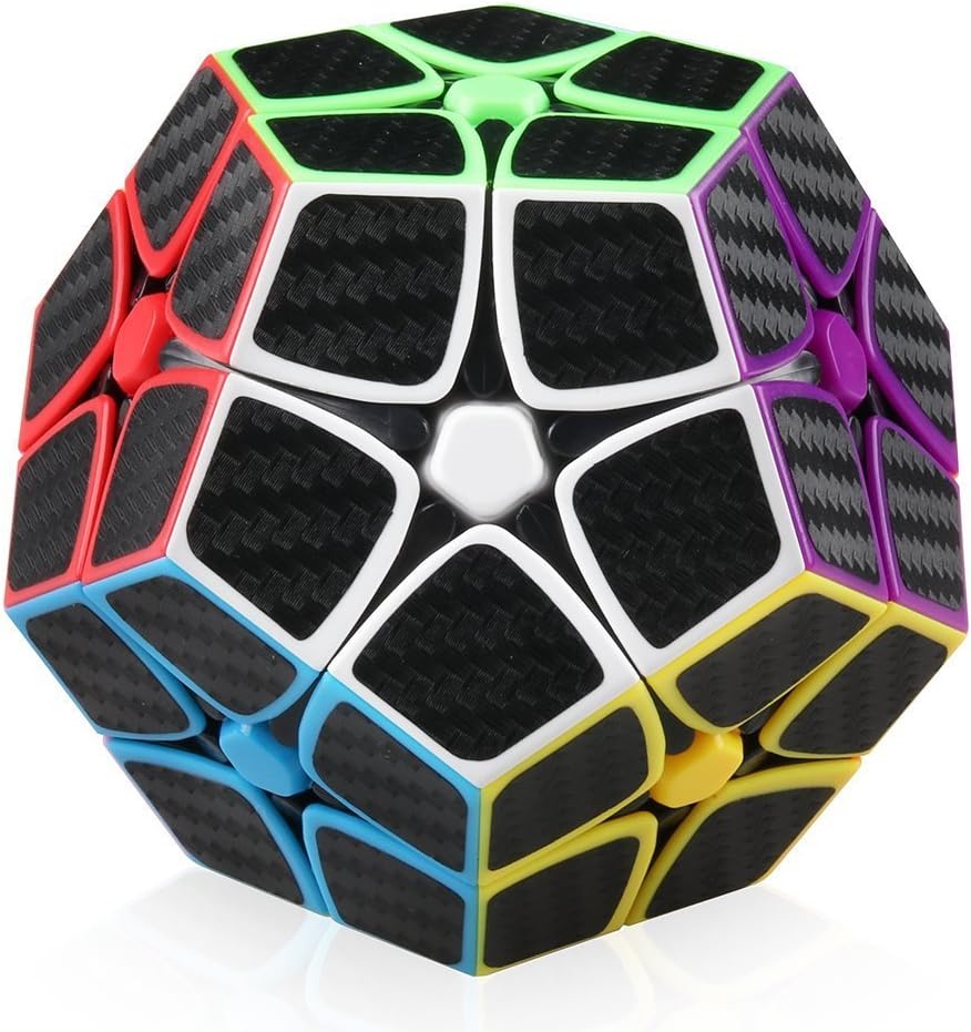 EasyGame Megaminx Cube, Carbon Fiber 2X2 Megaminx Magic Dodecahedron ...