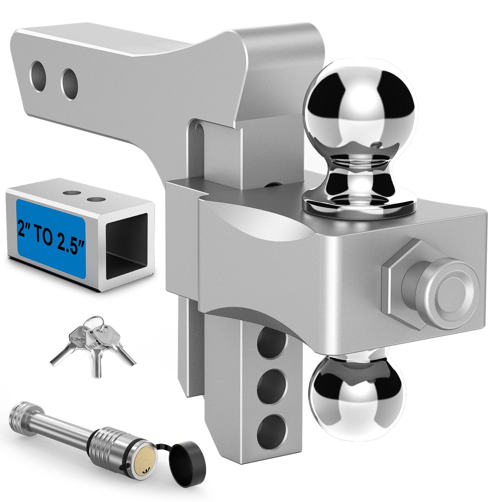 NenNicht Adjustable Trailer Hitch, Drop Hitch Fits 2 Inch Receiver, GTW ...