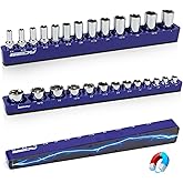 Amazon.com: 2-Piece 1/4"-Drive Metric Magnetic Socket Organizer Set ...