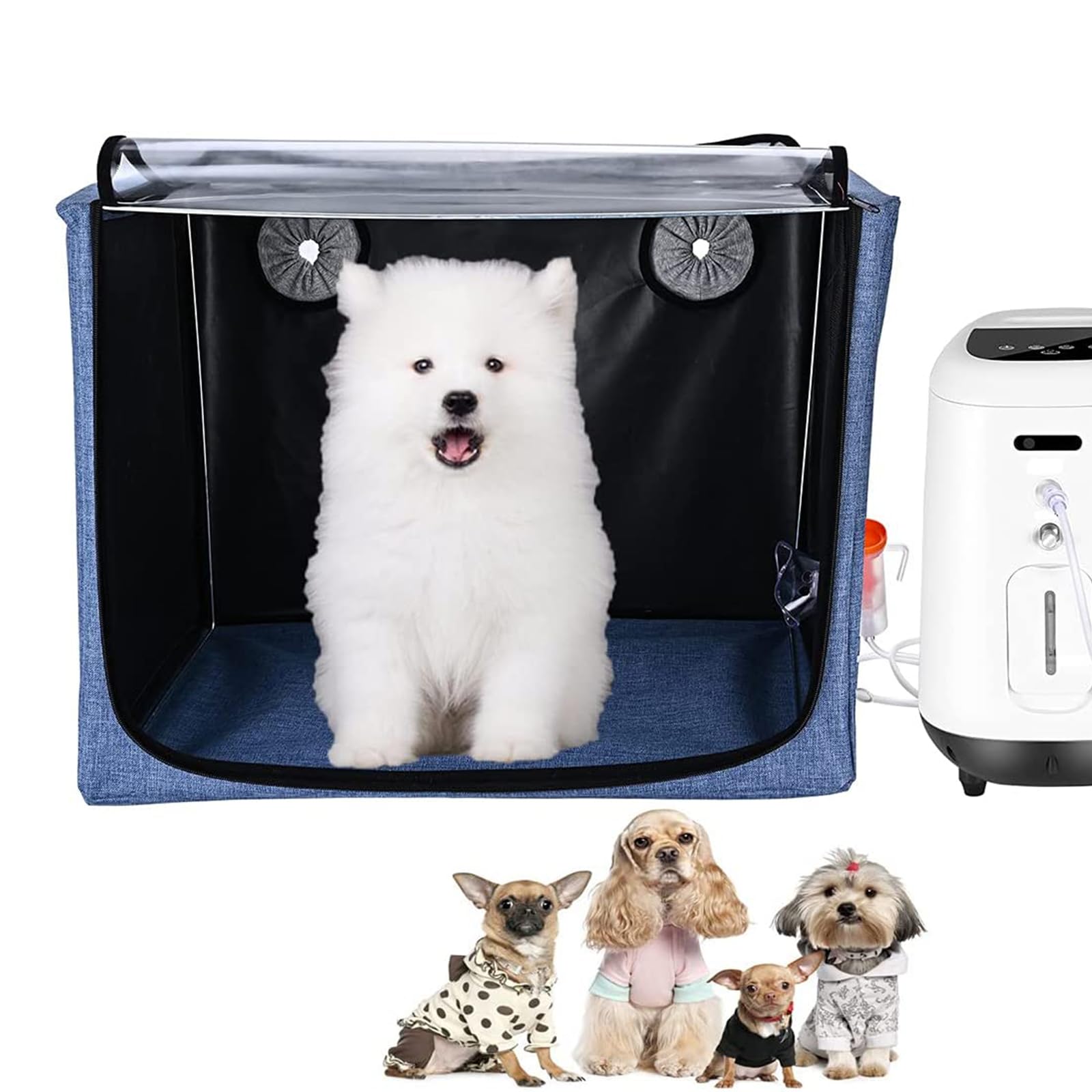 WVNM Pet Atomization Cage,Puppies/Medium Dog/Cat Inhalation Oxygen ...
