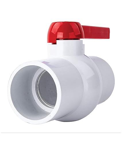 4" Inline PVC Ball Valve, 4 Inch Single Handle Shut-Off Valves, Slip ...