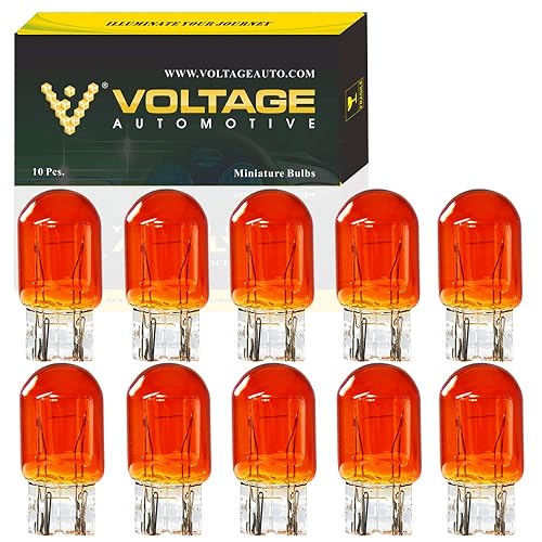 Voltage Automotive (10 Pack) 7443A 7443NA 7443 Amber Automotive Brake ...
