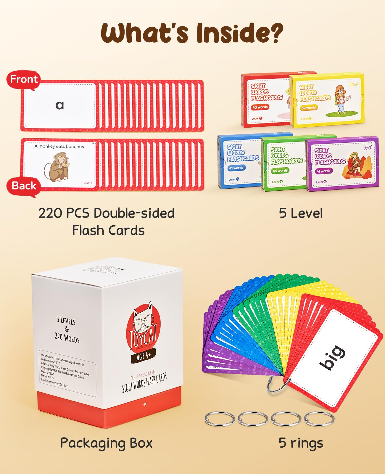 Mua Sight Words Flash Cards Kindergarten with Pictures & Sentences ...