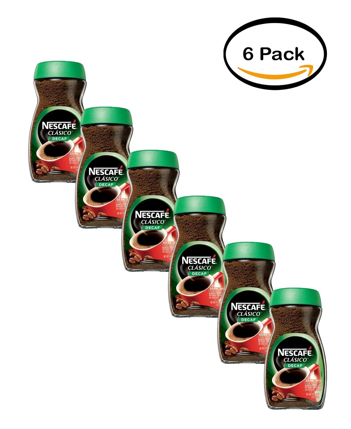 Amazon.com : PACK OF 6 - NESCAFE CLASICO Decaf Instant Coffee 7 oz. Jar ...