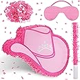 Amazon.com: Jexine Cowgirl Hat Piñata Bundle with a Blindfold and Bat ...