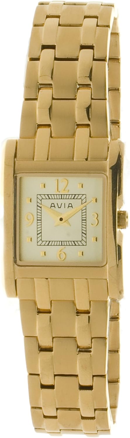 Avia 810162 Ladies Analog Gold Coloured Stainless Steel Bracelet Watch ...