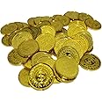 Amazon.com: 100Pcs Plastic Play Coins Gold Pirate Treasure Hunt Coins ...