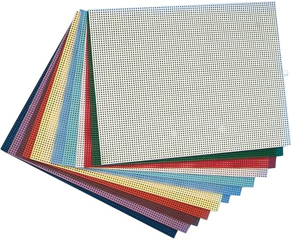 Amazon.com: Plastic Canvas Sheets 10-1/2" x 13-1/2" - Assorted (Pack of ...