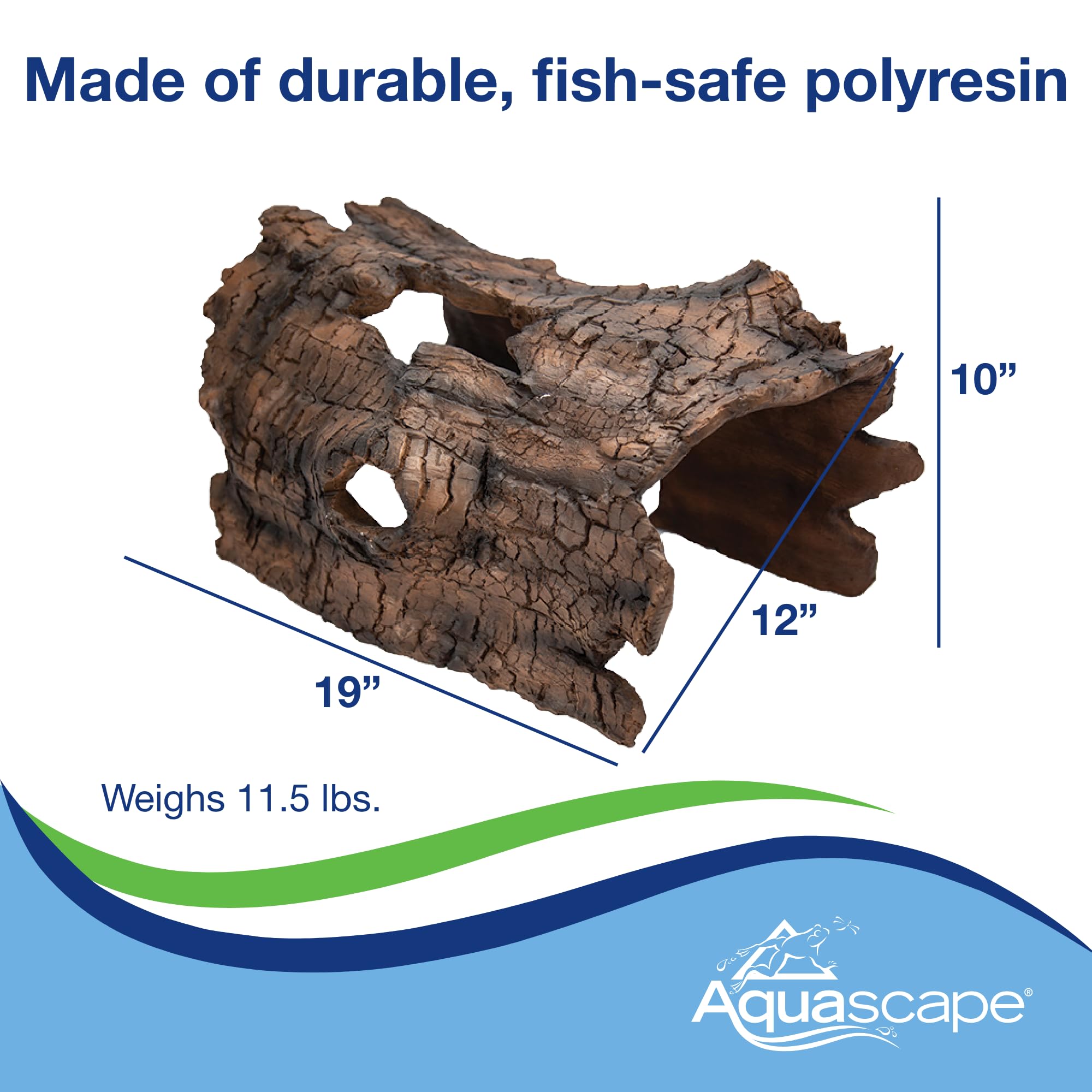 Mua Aquascape Faux Log Fish Cave, Predator Control and Decorative ...