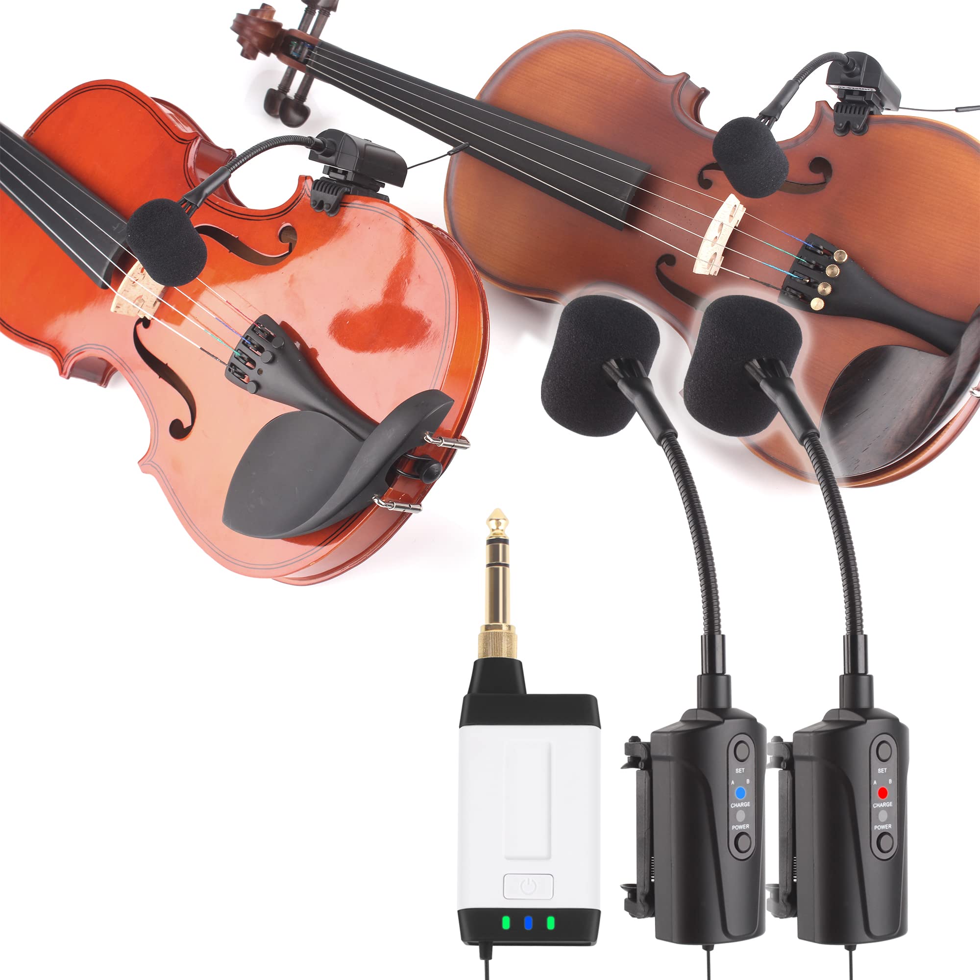 Mua Double Microphone for Violin Q2/VT-5 Wireless UHF Gooseneck Pick Up ...